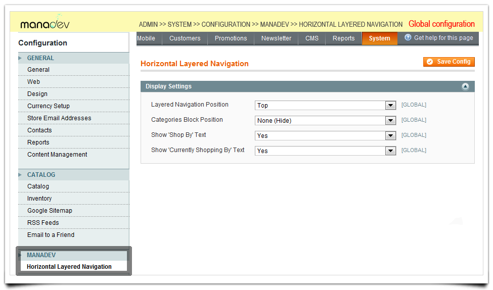 Horizontal Layered Navigation (positioning) - Manadev