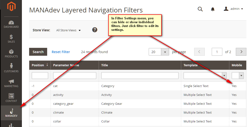 Responsive Mobile Layered Navigation for Magento 2 - Manadev