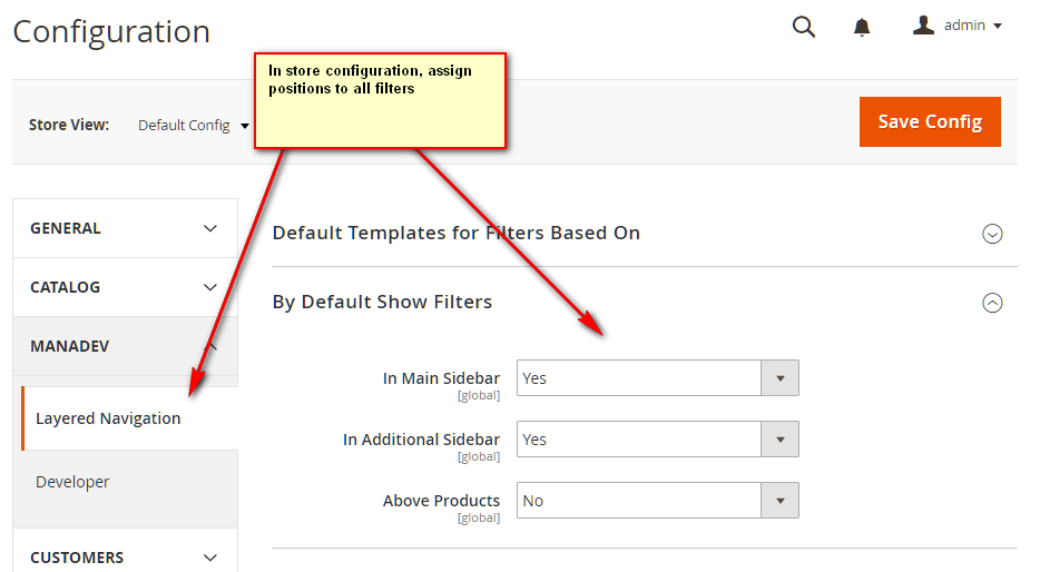 Horizontal Layered Navigation Positioning For Magento 2 Manadev