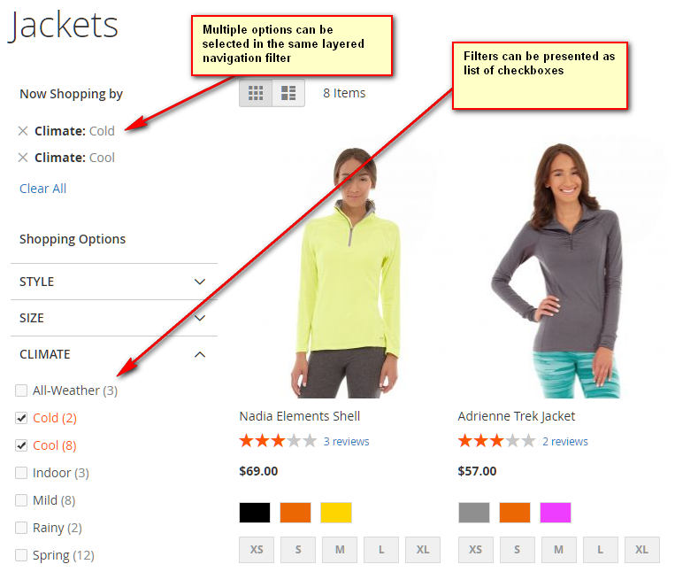 Multiple Select And Checkboxes Layered Navigation Extension For Magento 2 Manadev