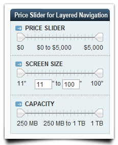 Price Slider for Layered Navigation - Manadev
