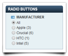 Radio Buttons Magento Layered Navigation - Manadev